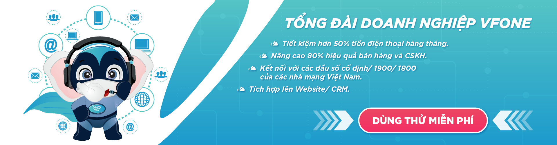Tổng đài điện thoại ảo Voip Cloud VFone Nhân Hòa #1 Việt Nam